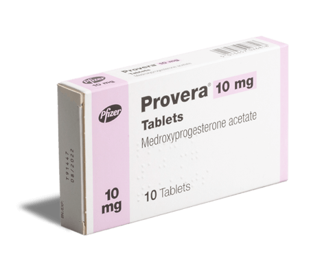 Kup Provera 10mg online I Opóźnienie okresu | Recepta online
